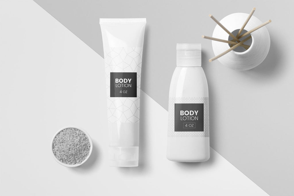 Free Geometric Cosmetic Bottle Label Design Template – dashleigh