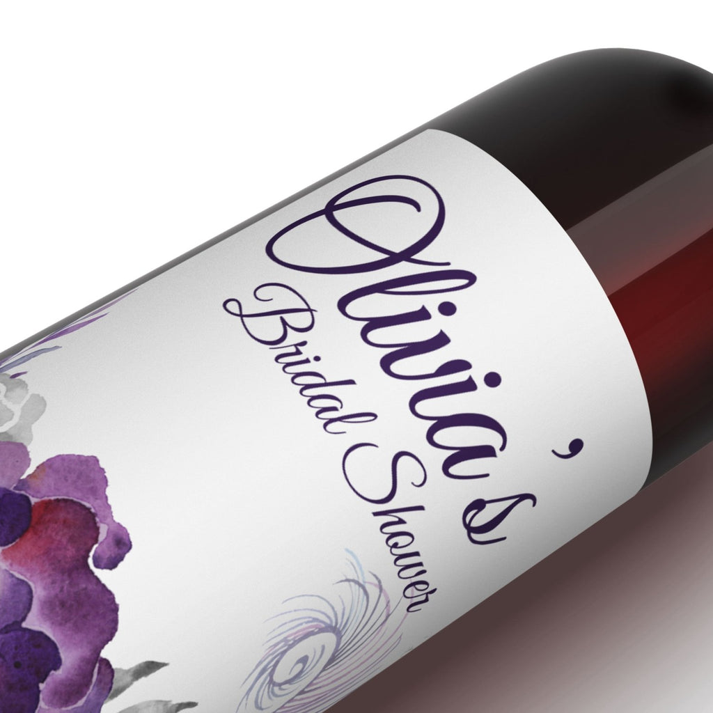 Free Printable Purple Floral Wine Labels- Customize and Personalize ...