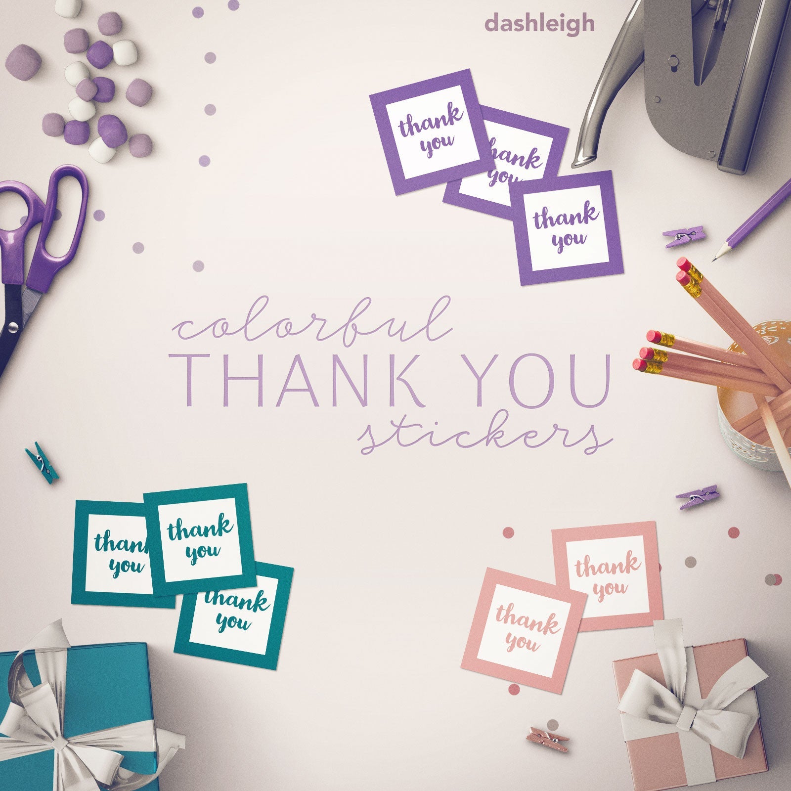 Thank You Stickers for Party Favors – dashleigh