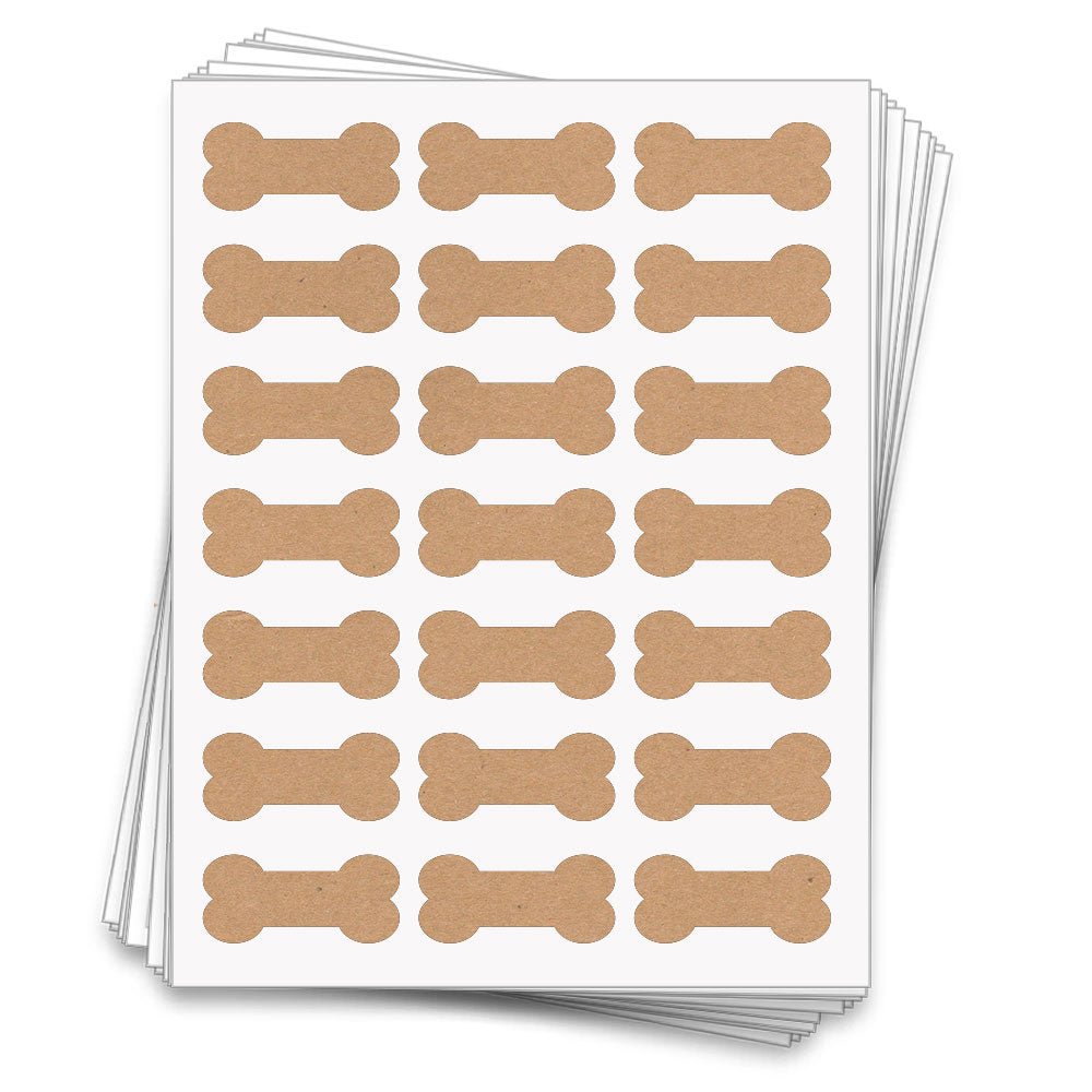 Dog Bone Shaped Sheet Labels -- Make your own labels from home – dashleigh