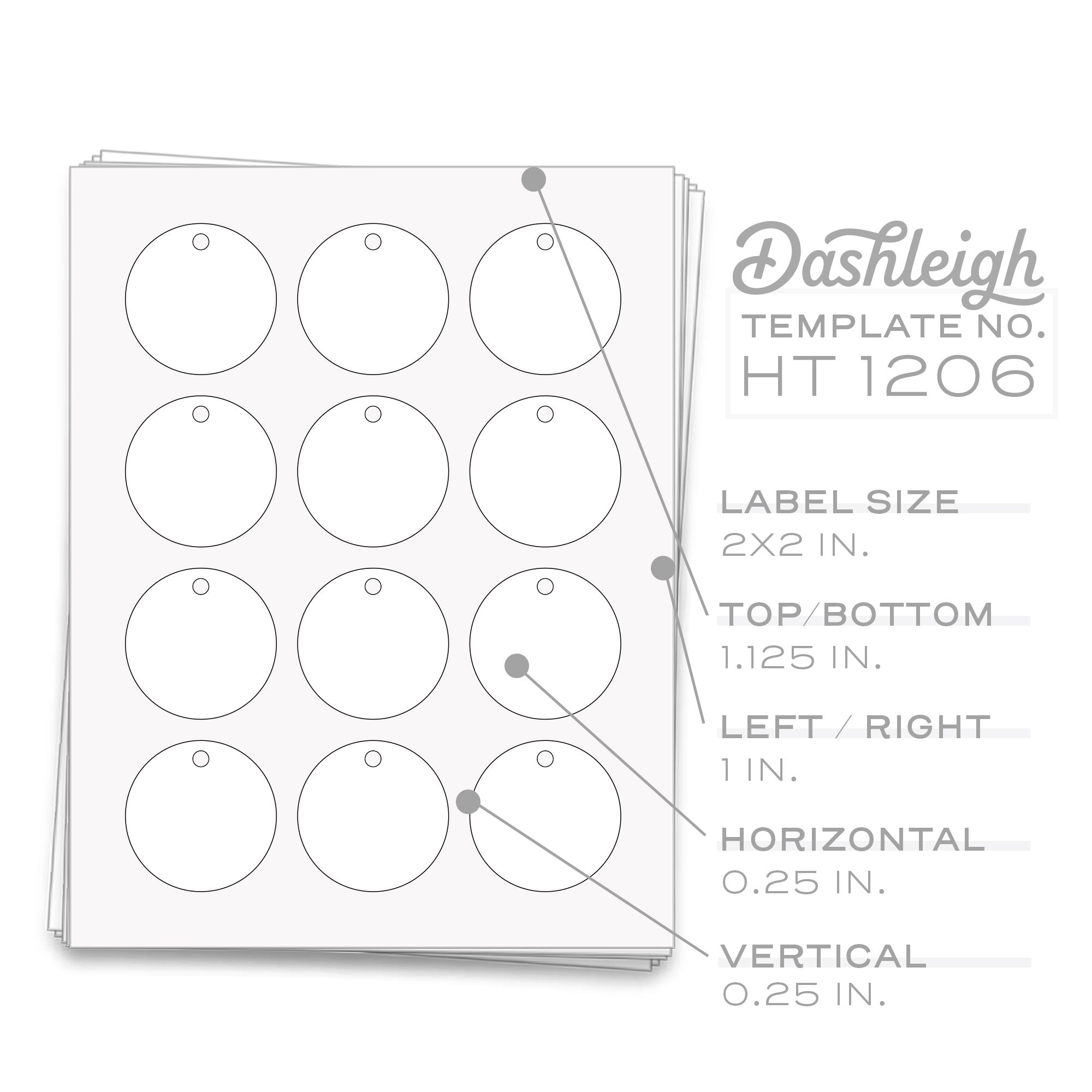 120 Printable Die Cut Circle Hangtags, 2 in. round – dashleigh