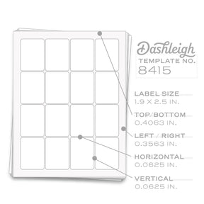 60 Waterproof Jar Labels for Pint, 2.5x1.9 in. – dashleigh