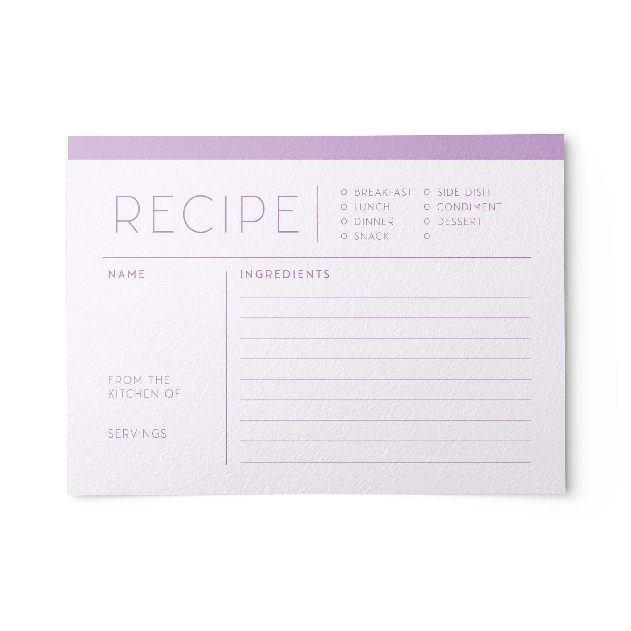 Colorful Recipe Cards, Set of 48, 4x6 inches, Water Resistant – dashleigh