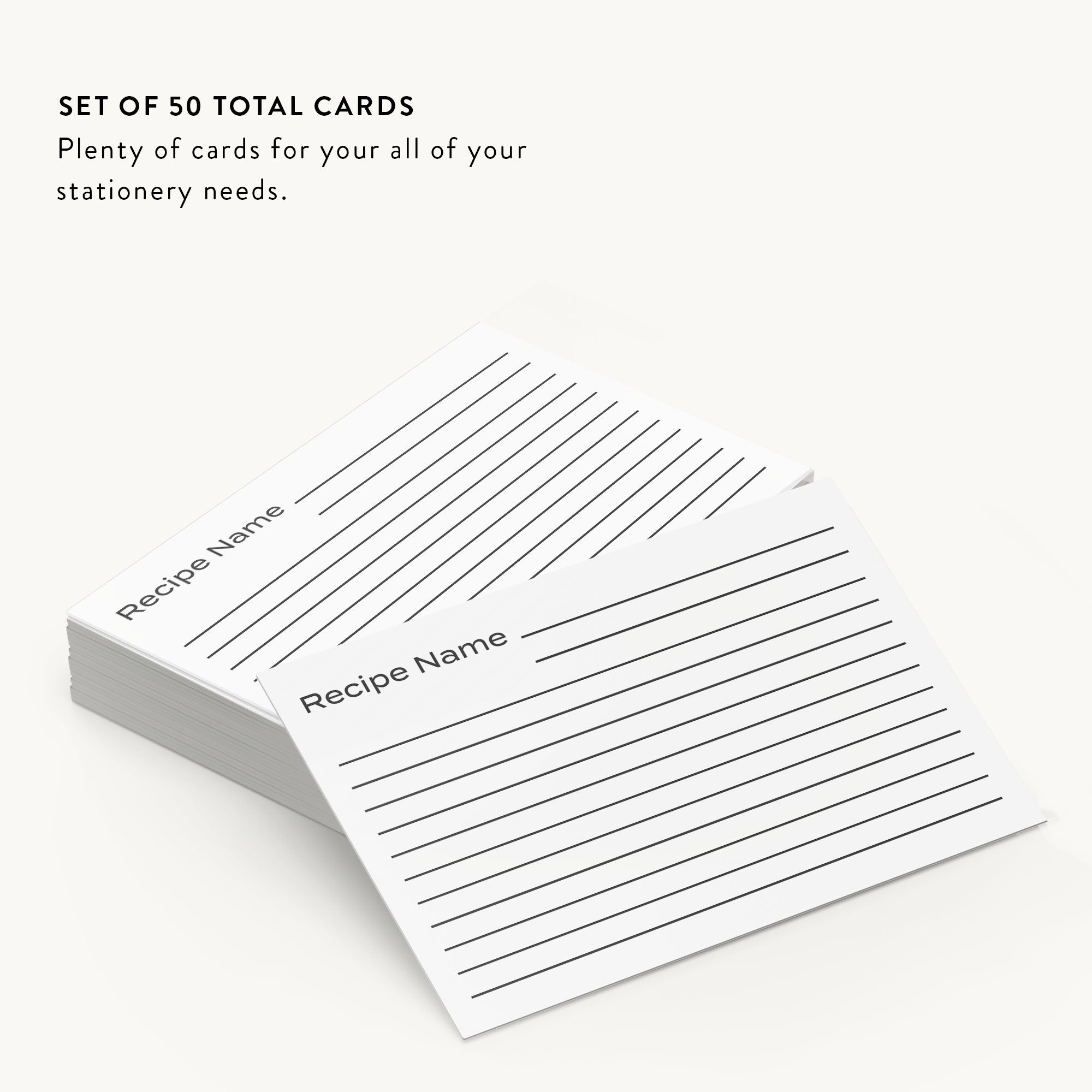 Large Print Recipe Cards, Set of 48, 4x6 inches – dashleigh