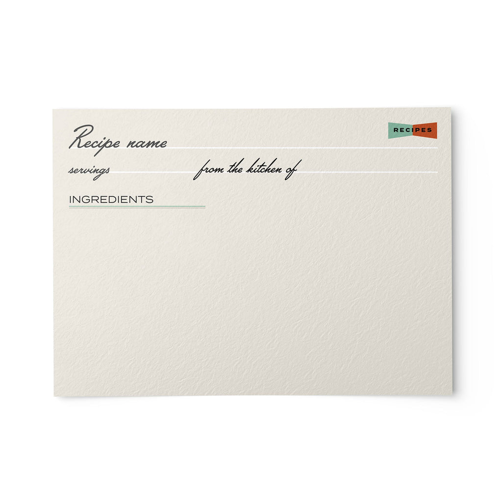 Mid Century Recipe Cards (Set of 50) - Add a Touch of Retro Charm to ...