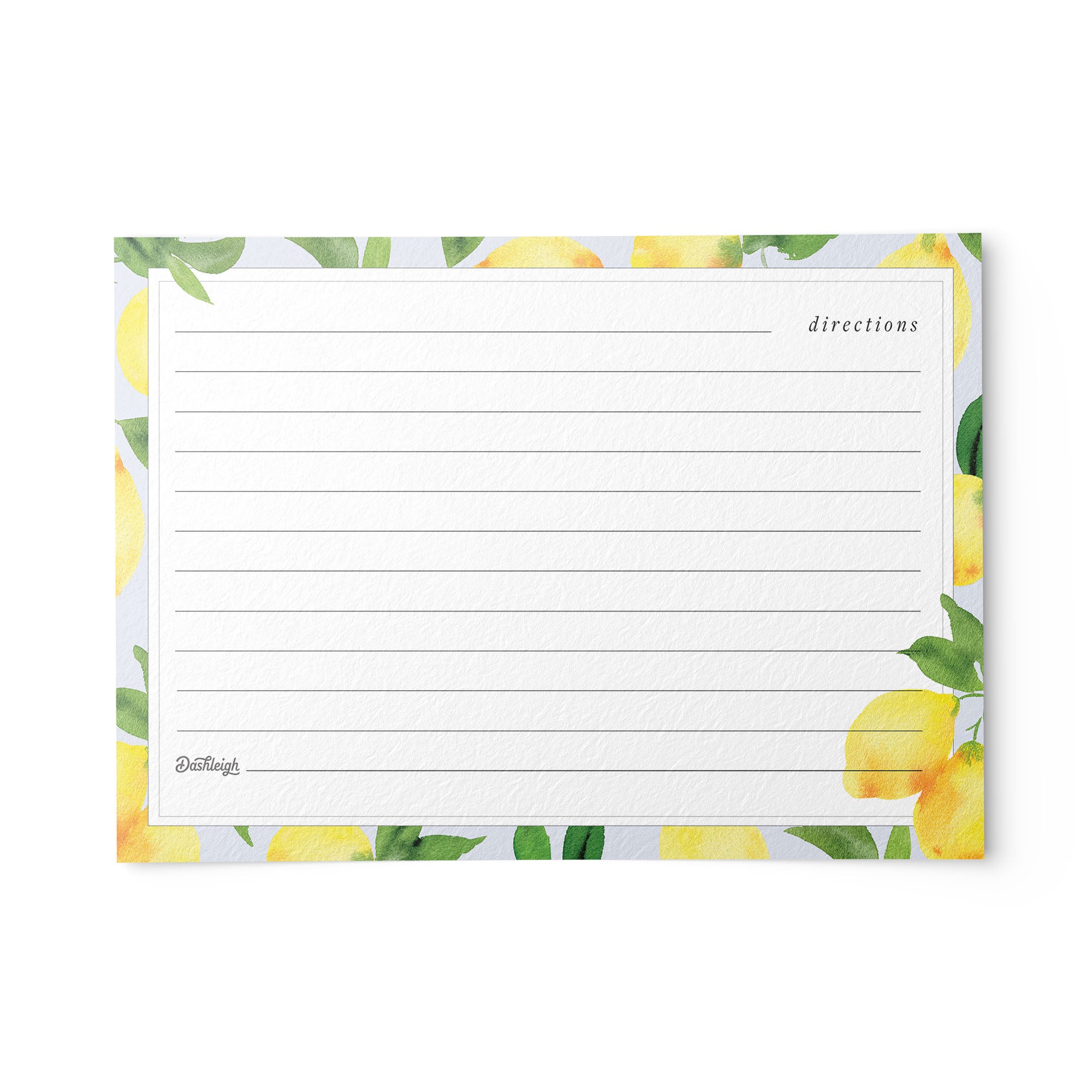 Modern Lemon Recipe Cards (Set of 50) - Infuse Your Kitchen with Joy ...