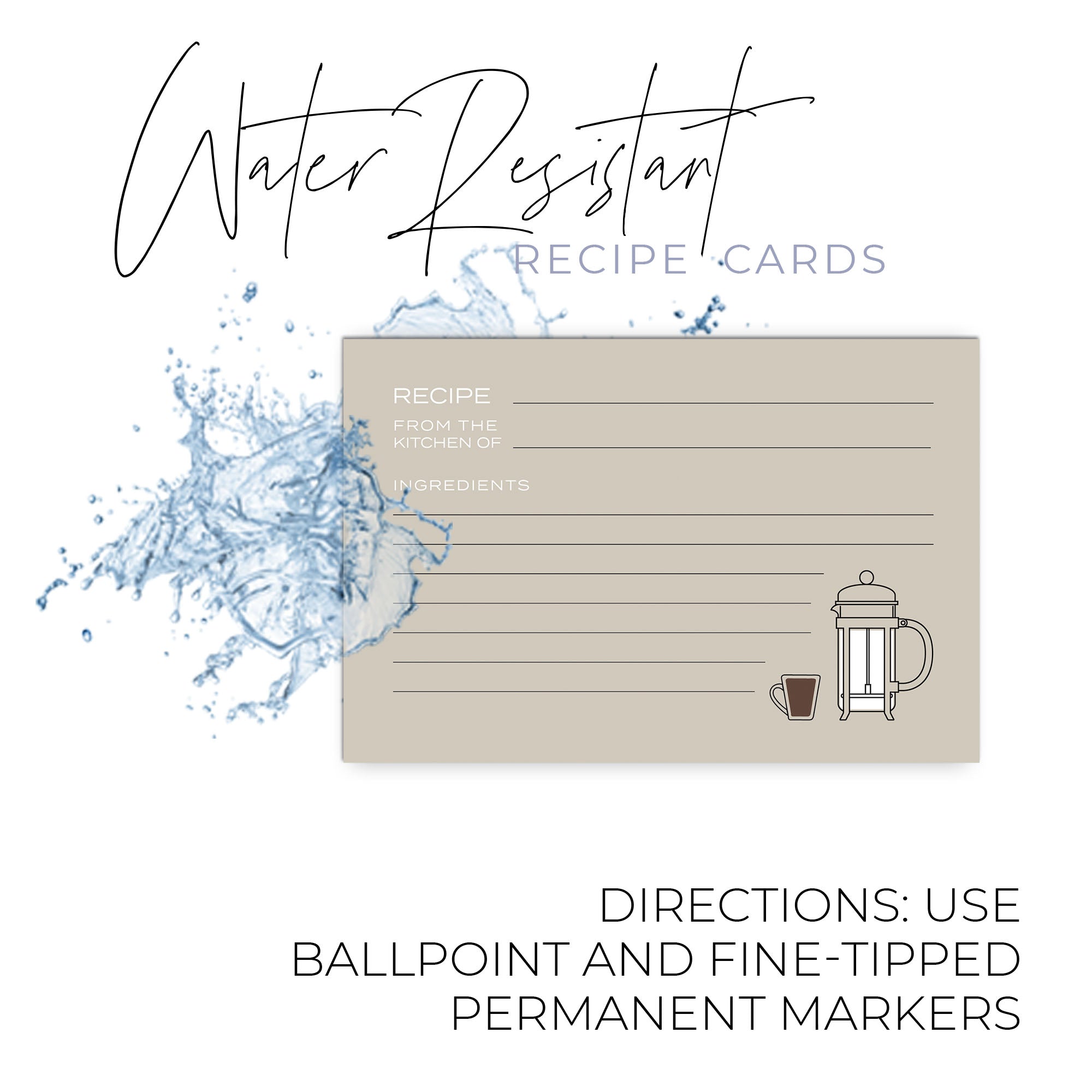 Retro Coffee Recipe Cards, Double Sided, Set of 48 Cards, 4x6 in ...