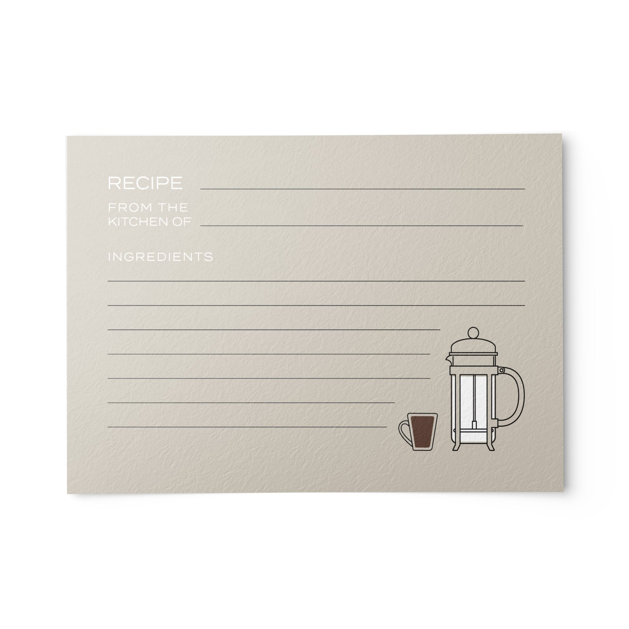 Retro Coffee Recipe Cards, Double Sided, Set of 48 Cards, 4x6 in ...